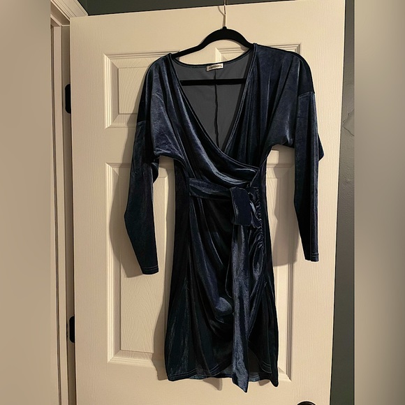 zaberry | Dresses | Zaberry Dusty Velvet Wrap Dress | Poshmark